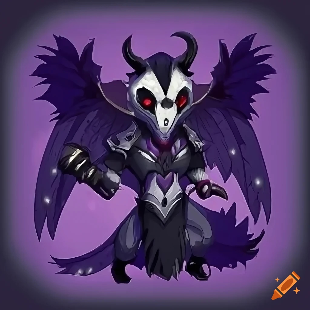 Hyperdetailed gothic fantasy art of a badger raven demon hybrid on Craiyon