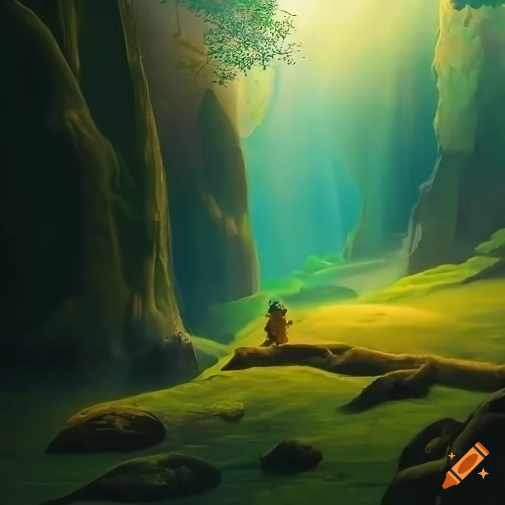 Image representing eternal happiness in a beautiful landscape