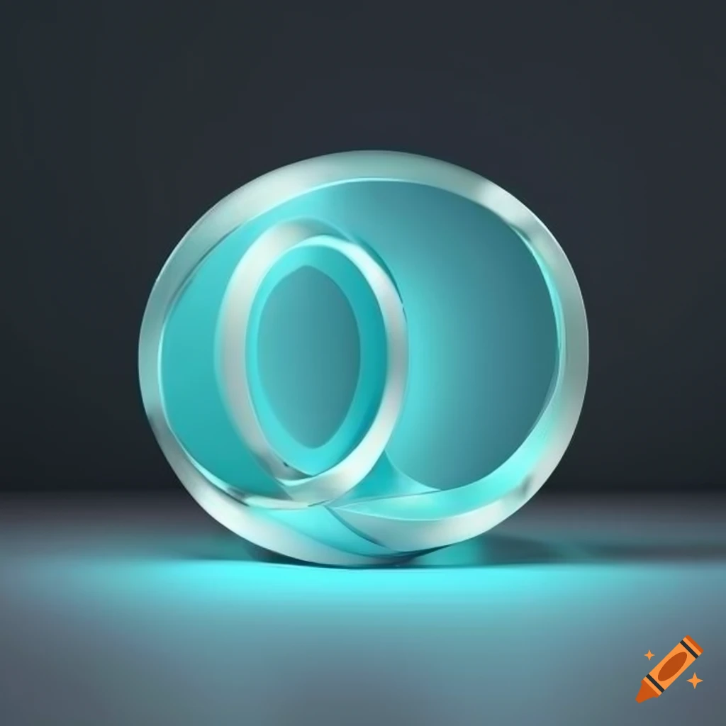 Modernist 3d artwork with transparent geometric figures