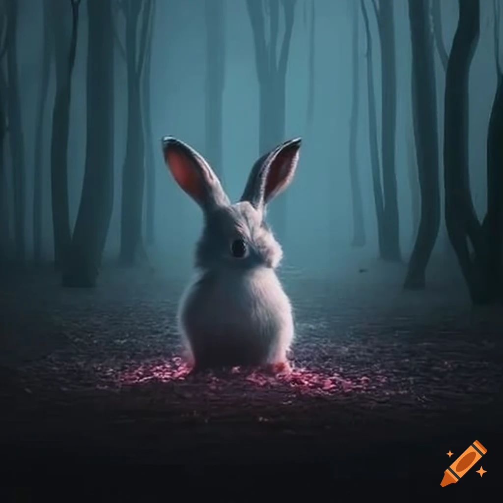 Rabbit disappearing into the fog