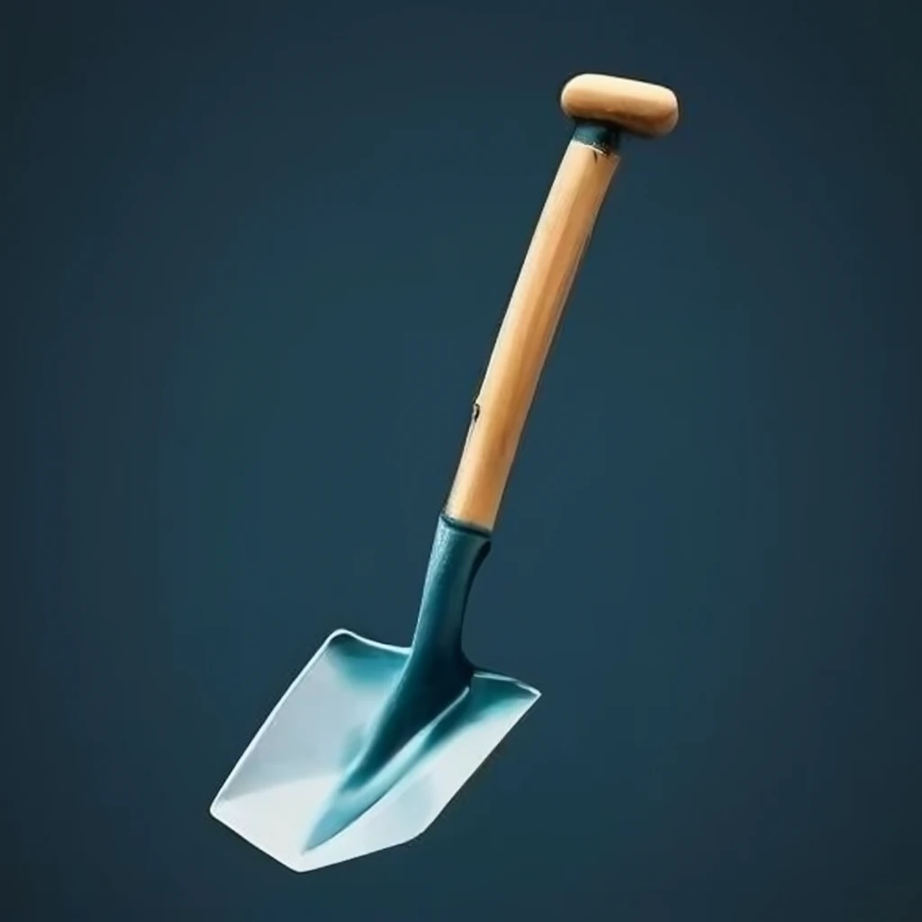 Spade shovel for gardening and outdoor work