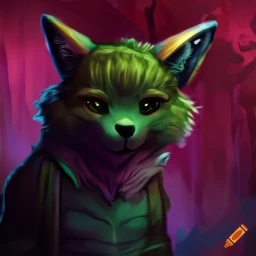 Cryptic furry artwork on Craiyon