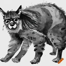 Cartoon illustration of a crying furry