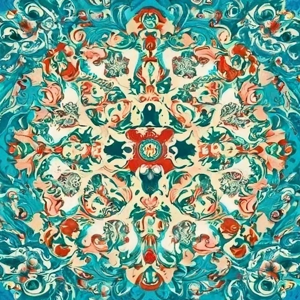 Italian traditional symbols pattern on Craiyon