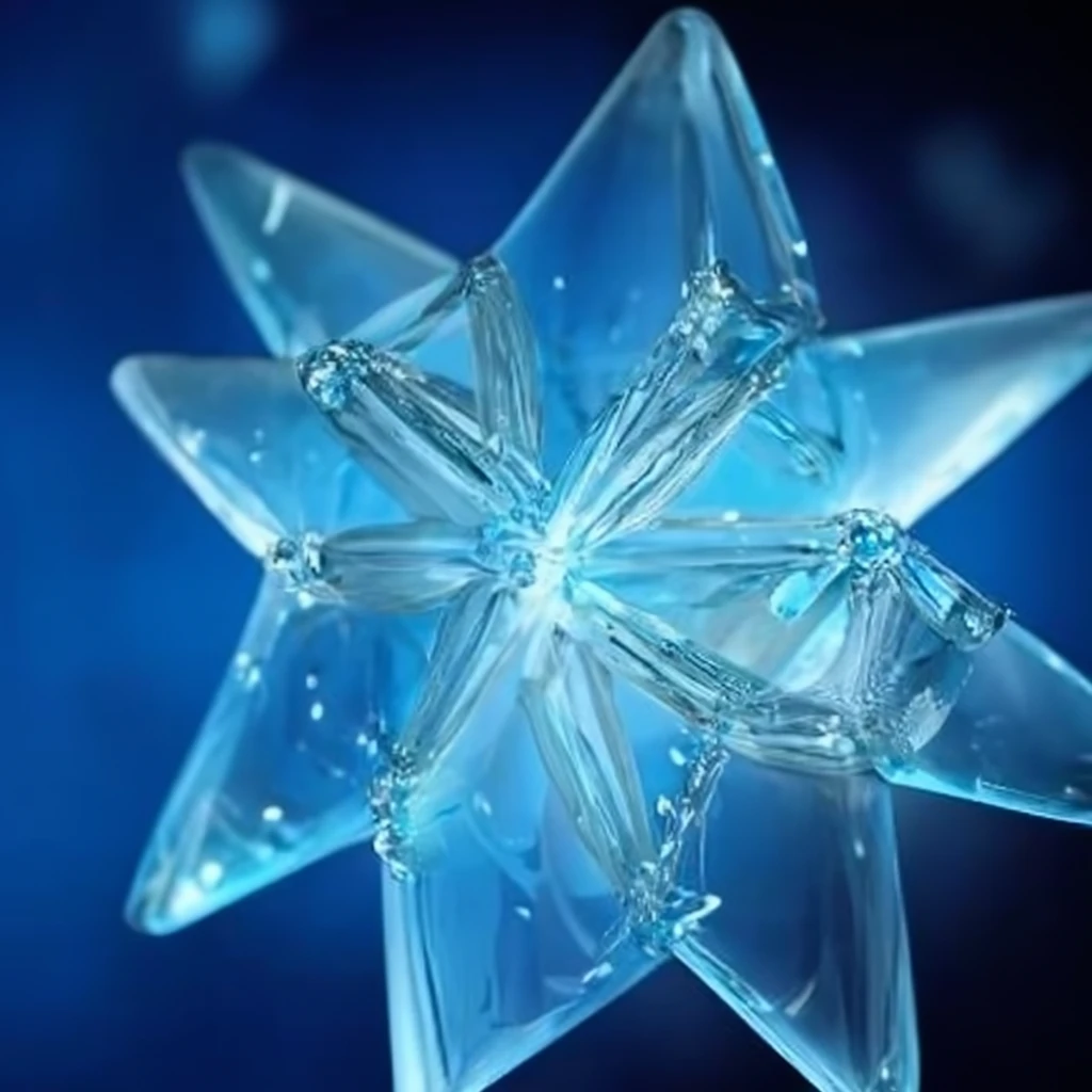 Glass star sculpture on Craiyon