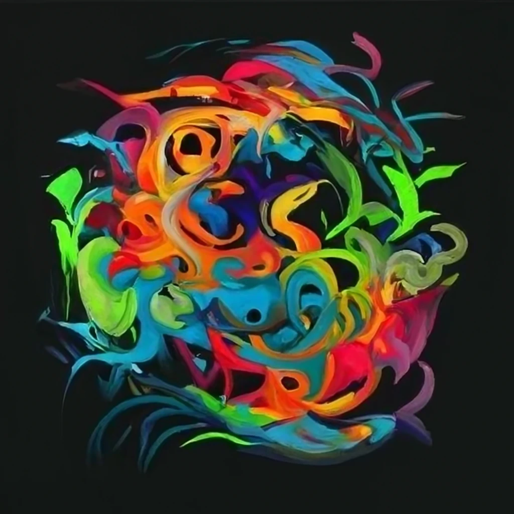 Orphism abstract painting of a symphony on Craiyon