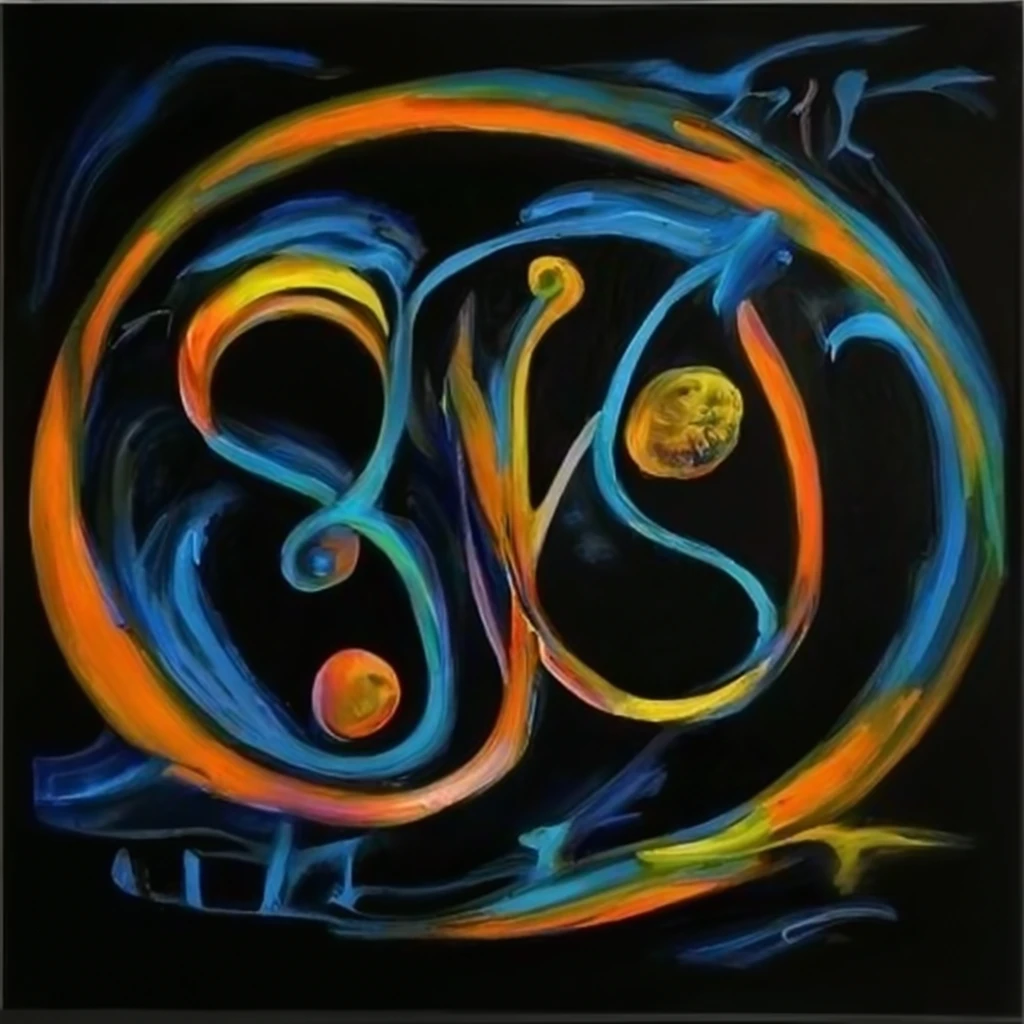 Orphism abstract painting inspired by Moonlight Sonata on Craiyon