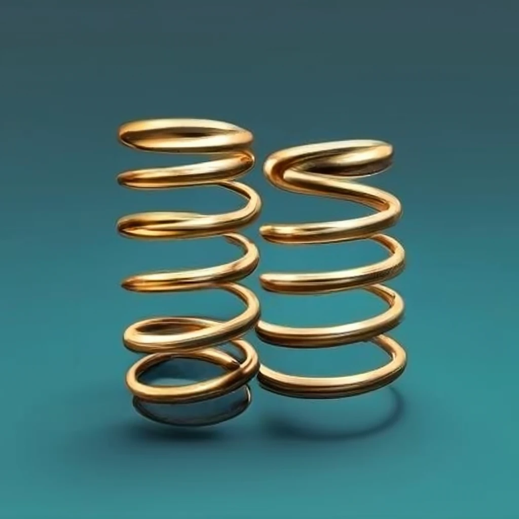 Metal spring with hourglass shape on Craiyon