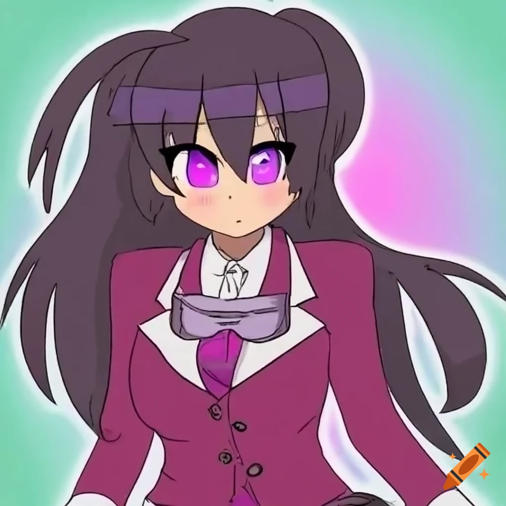 Waifu OC from Pocket Card Jockey video game on Craiyon