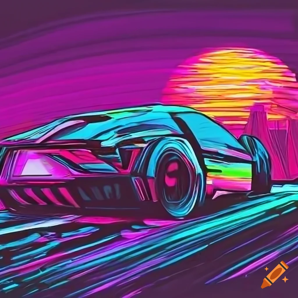 Sleek modern logo for outrun - futuristic vehicles and racing