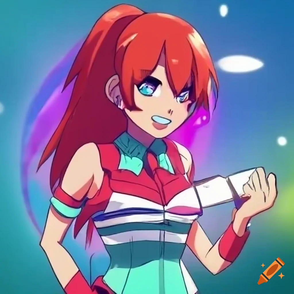 Waifu oc from pocket card jockey video game by game freak