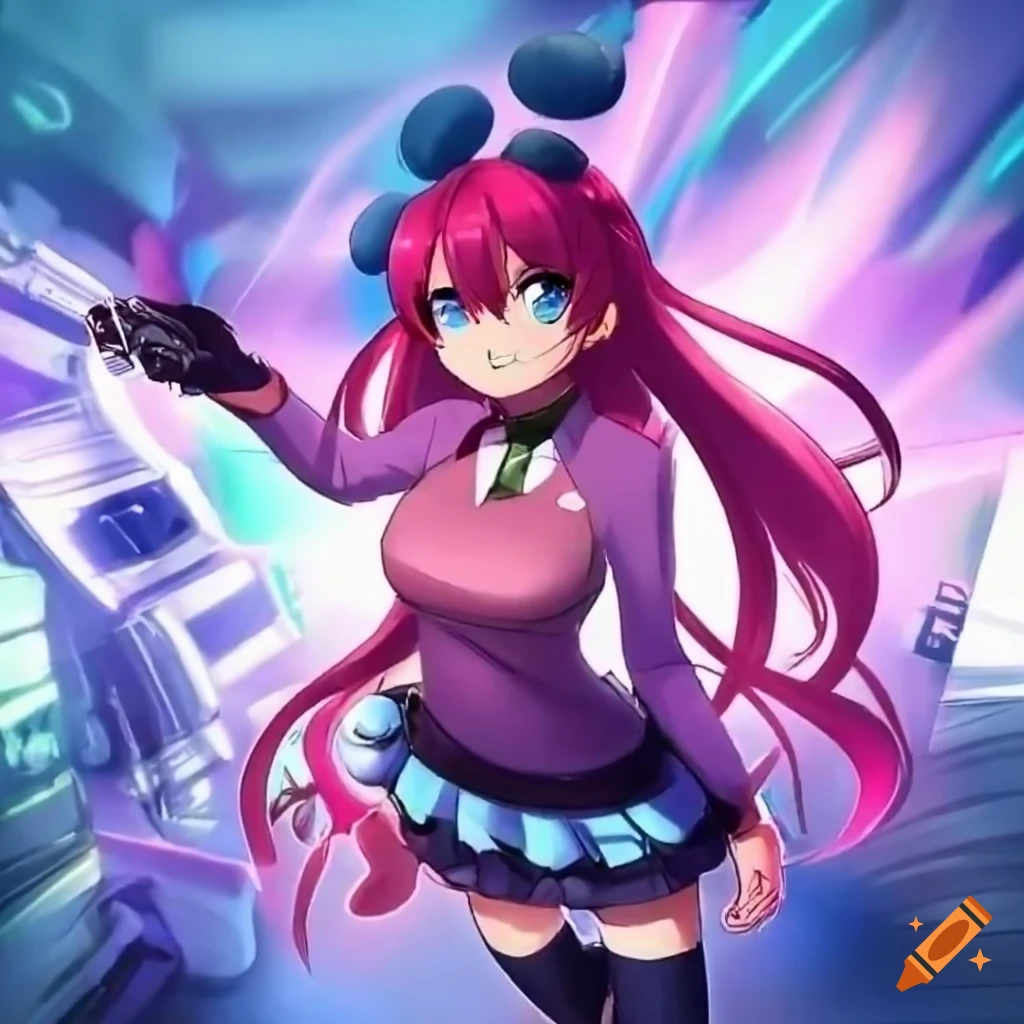 Waifu oc from pocket card jockey video game by game freak