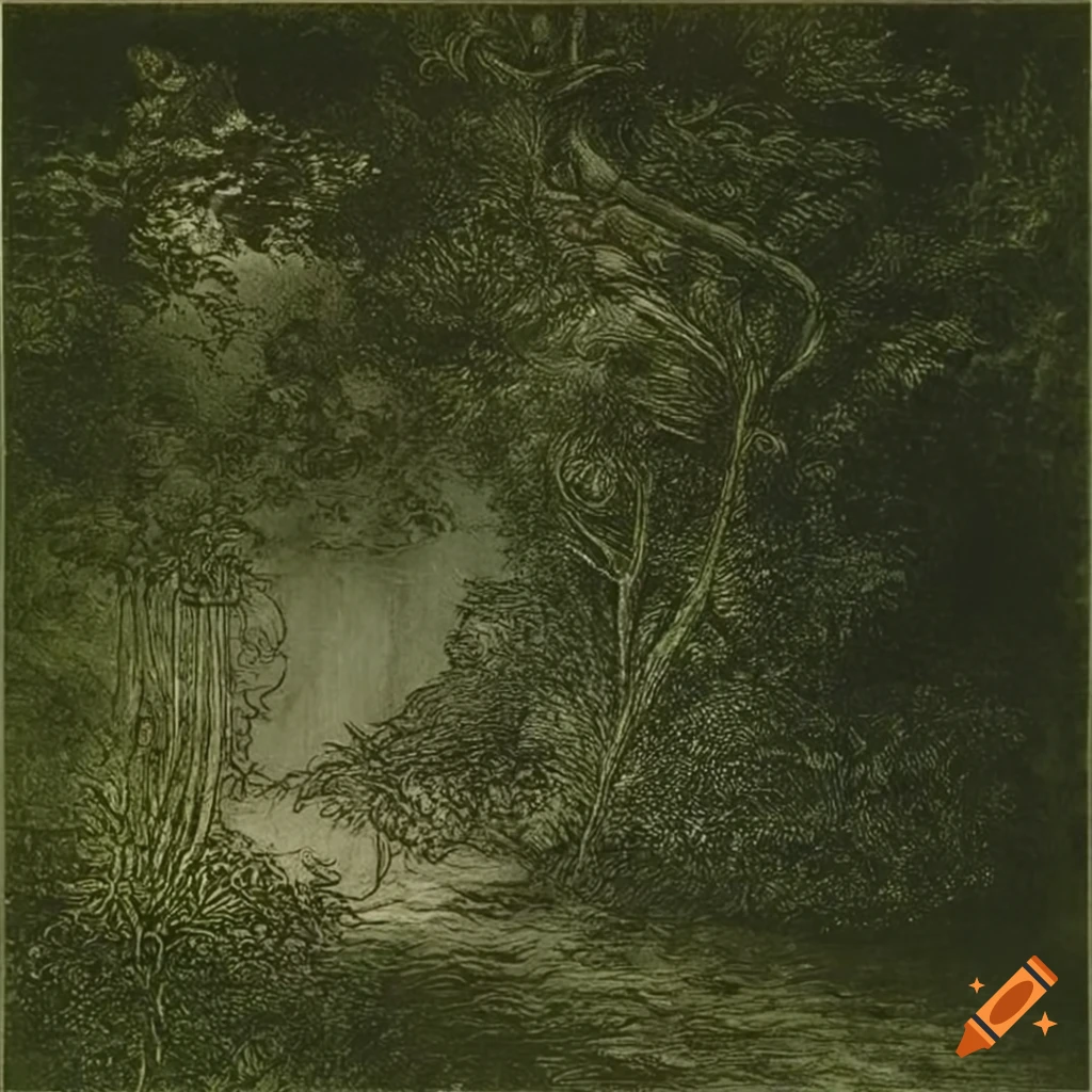 Illustration by arthur rackham and gustave dore of luthien dancing in ...