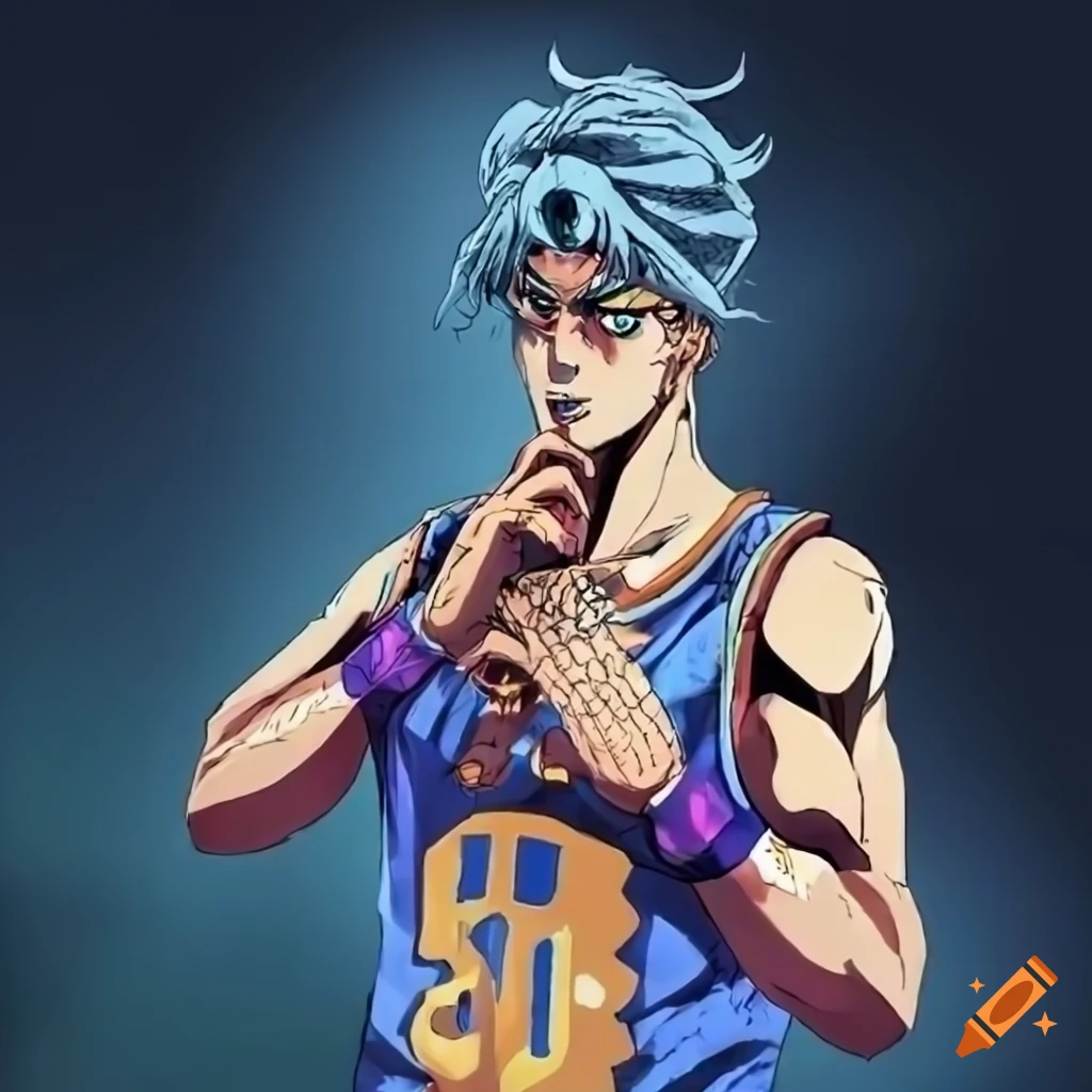 Original basketball character with colorful patterned clothes in anime ...
