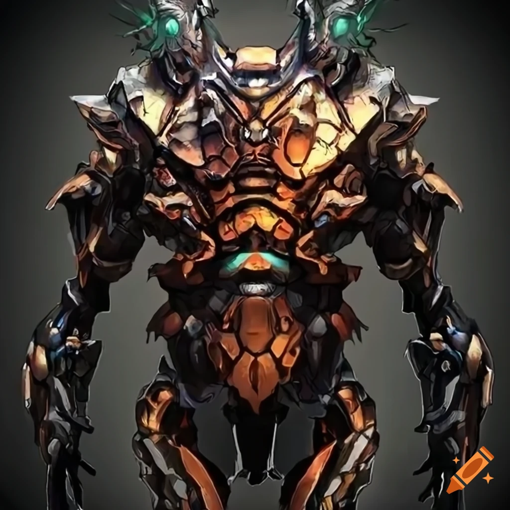 Unique mecha armor insect beetle design on Craiyon