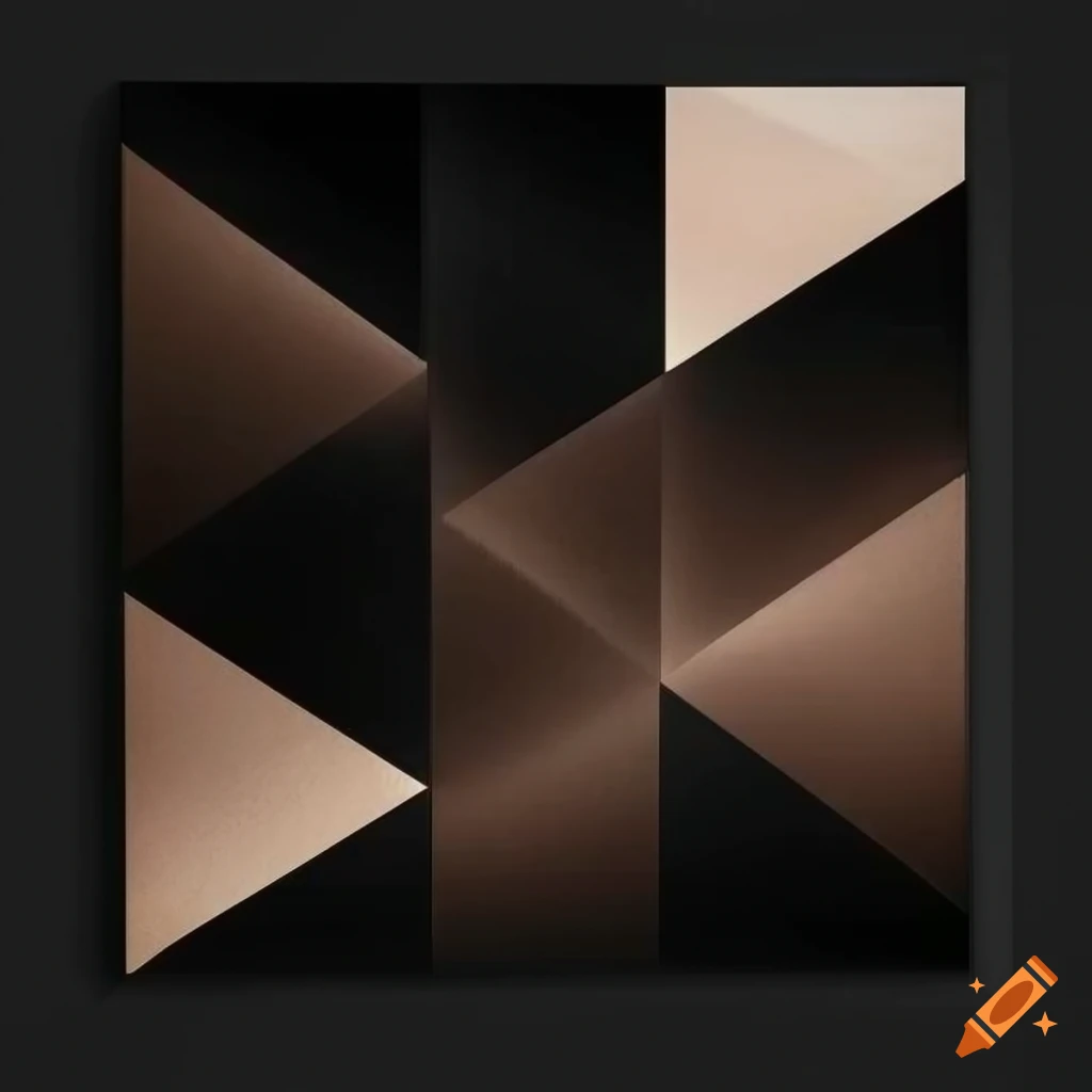 Stunning abstract artwork in dark tones with intricate geometry ...