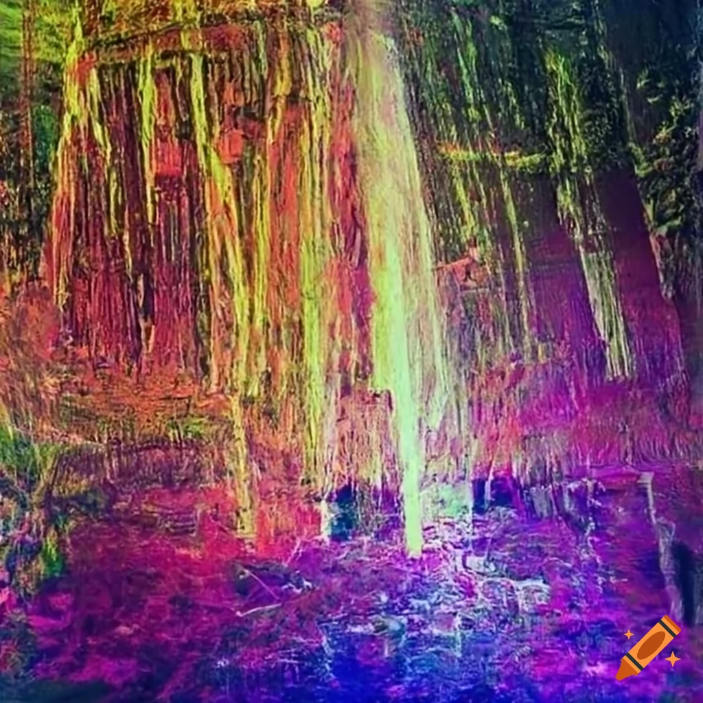 Glitched CRT static forming superimposed complementary images in a ...