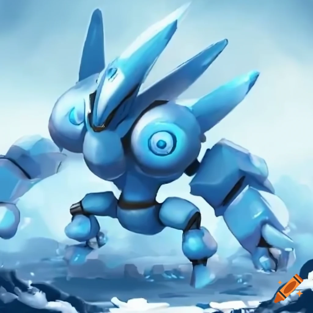 Ice-type robot pokemon design on Craiyon