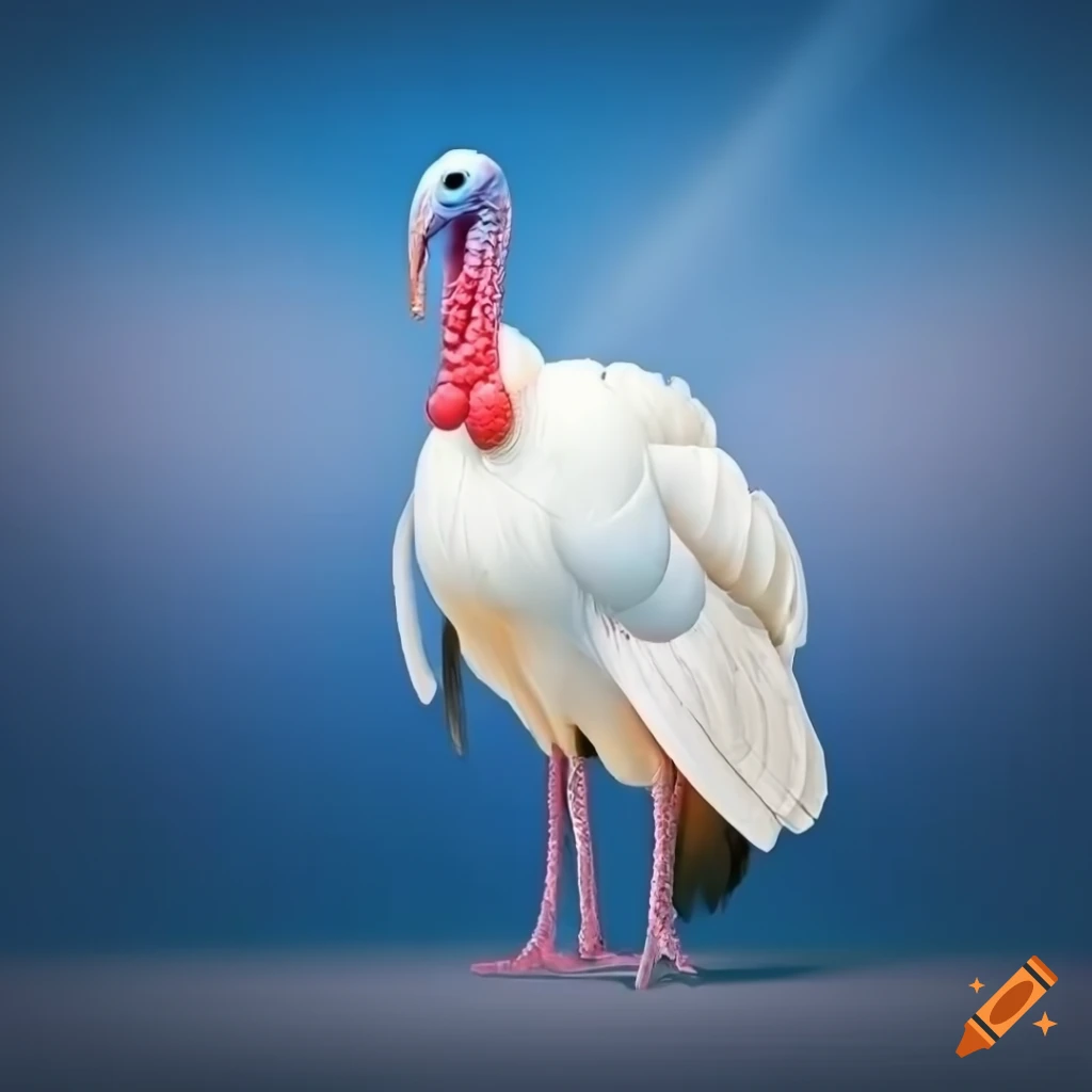 White turkey with three legs in full body view on Craiyon