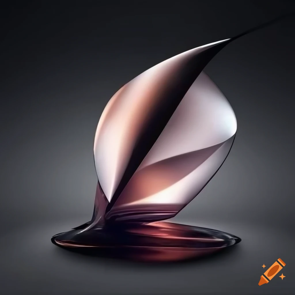 Modern 3D glass artwork with abstract natural-like patterns in various ...
