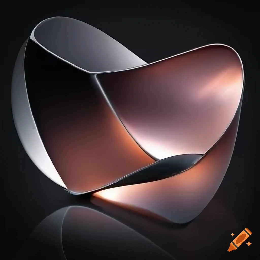 Modern abstract 3D glass artwork with natural-like patterns in a ...