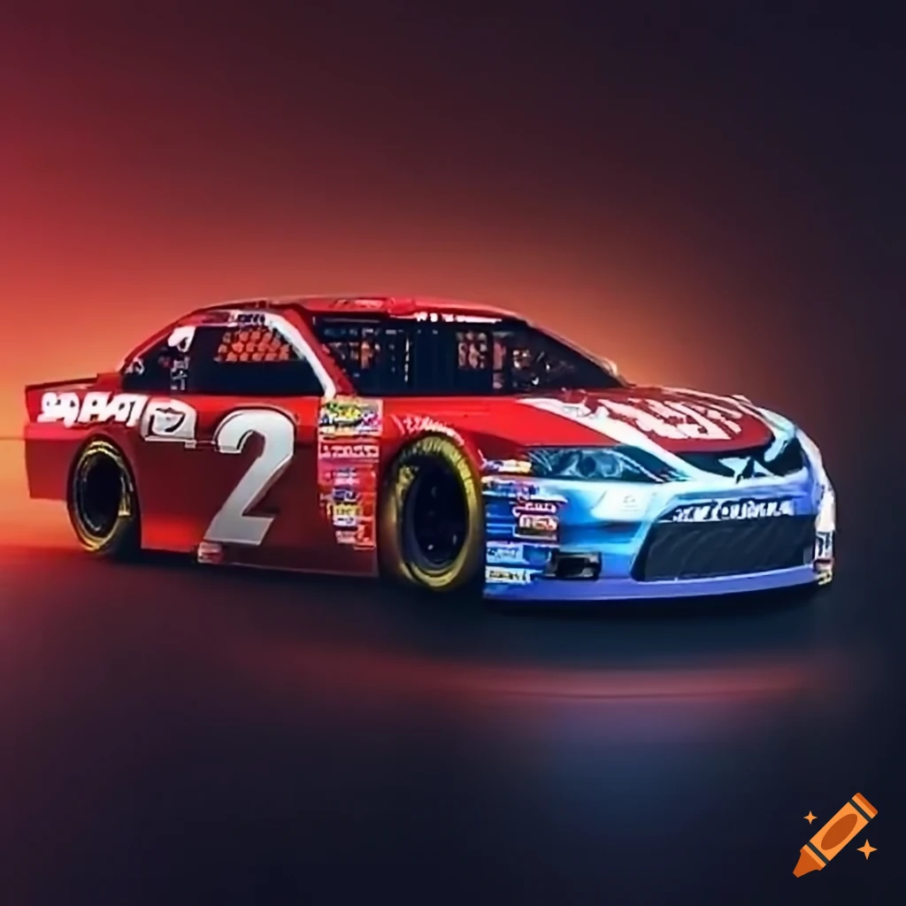 Mitsubishi galant modified as a nascar car on Craiyon