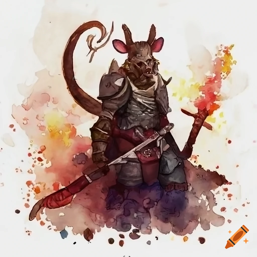 Anthropomorphic rat king character art for rpg on Craiyon