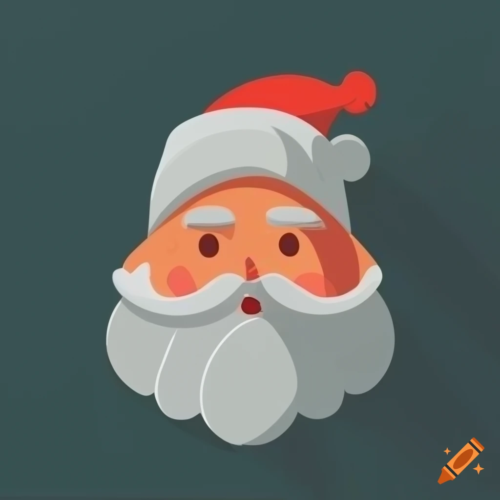 Stylized minimalist vector of santa claus on Craiyon