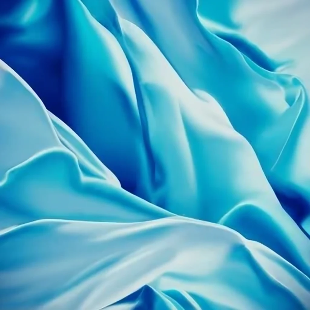 Multiple of falling silk carpets in a empty blue sky on Craiyon