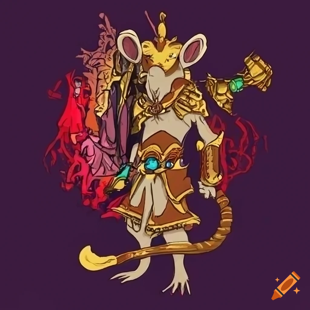 Anthropomorphic rat king character art for rpg on Craiyon