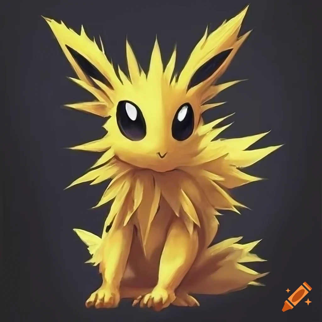 High detail oil paint depiction of jolteon the pokemon on Craiyon