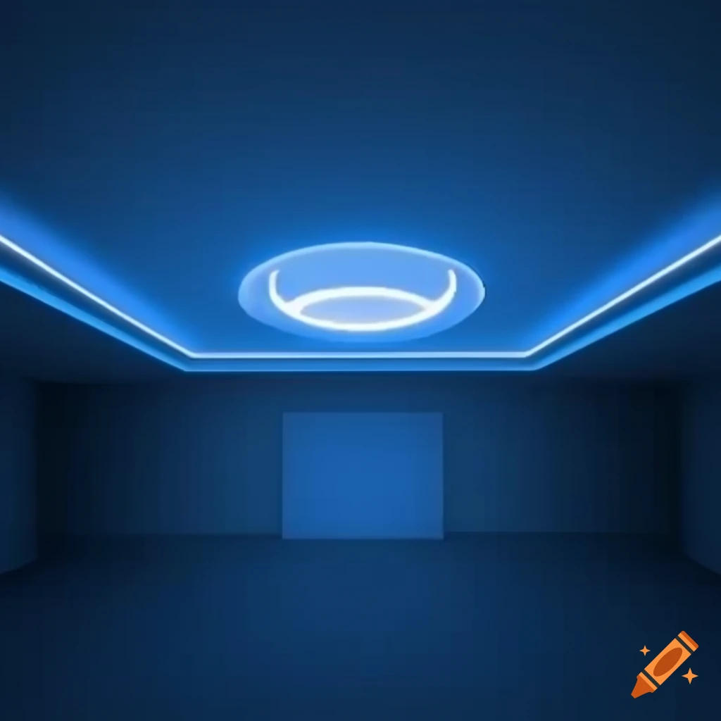 Liminal space with smooth white walls, ceiling, and floor illuminated ...