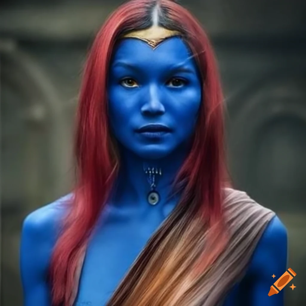 Gemma chan as mystique on Craiyon