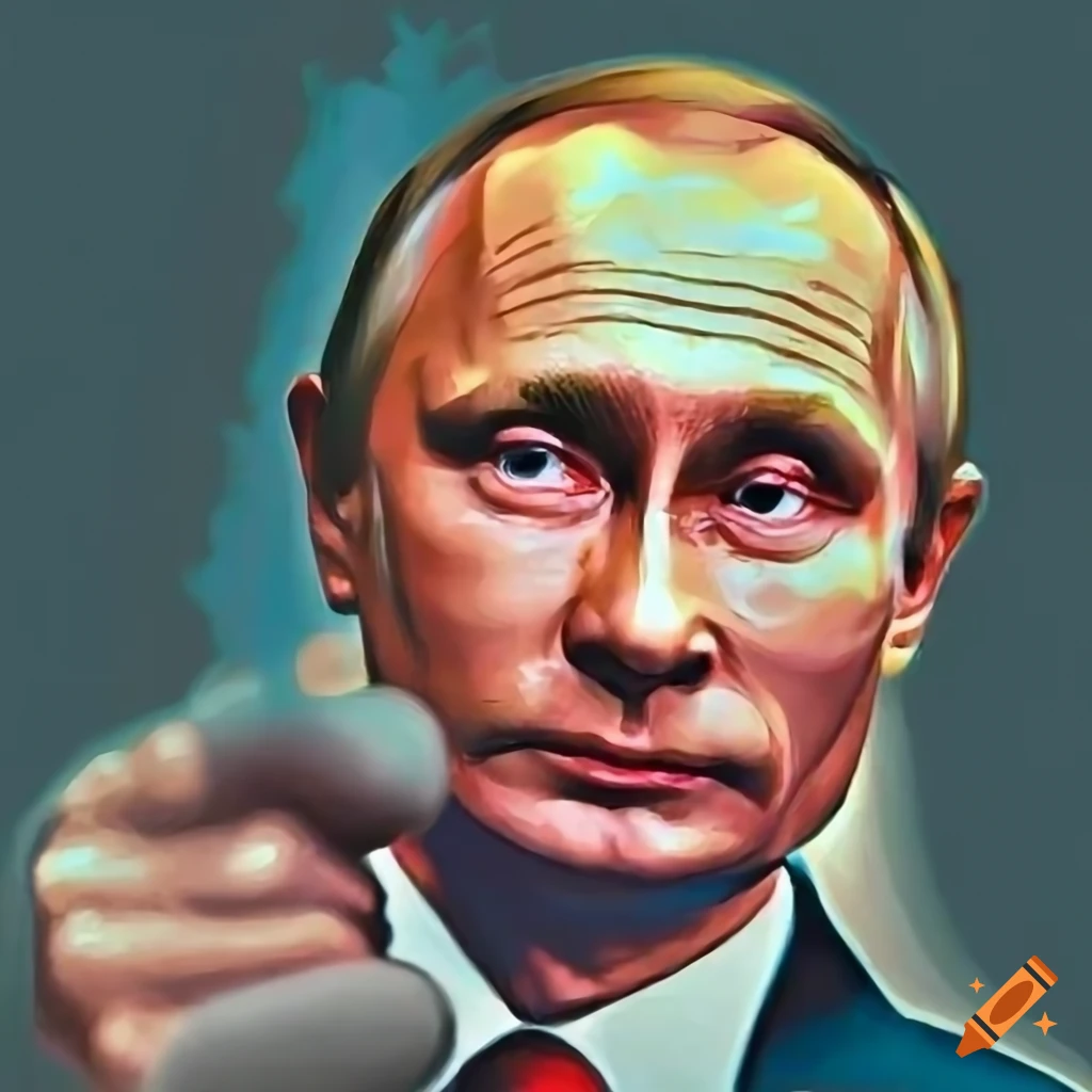 Satirical uncle sam style poster with putin pointing, photorealistic ...