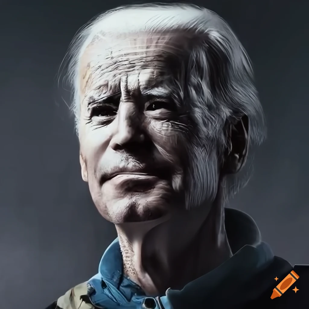 Dramatic movie poster of joe biden hiking in the alps with sunglasses and beard on Craiyon