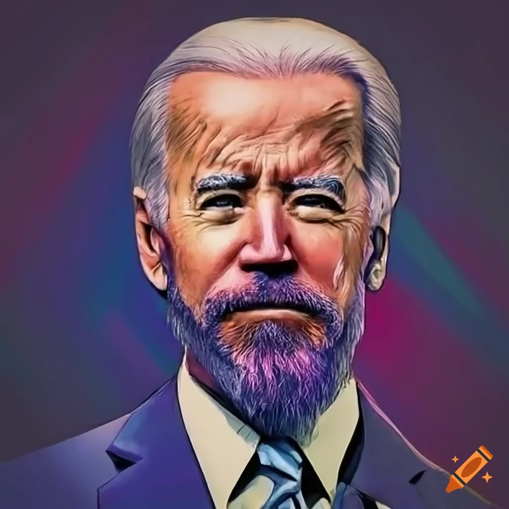 Portrait of Joe Biden with hipster style and sunglasses on Craiyon