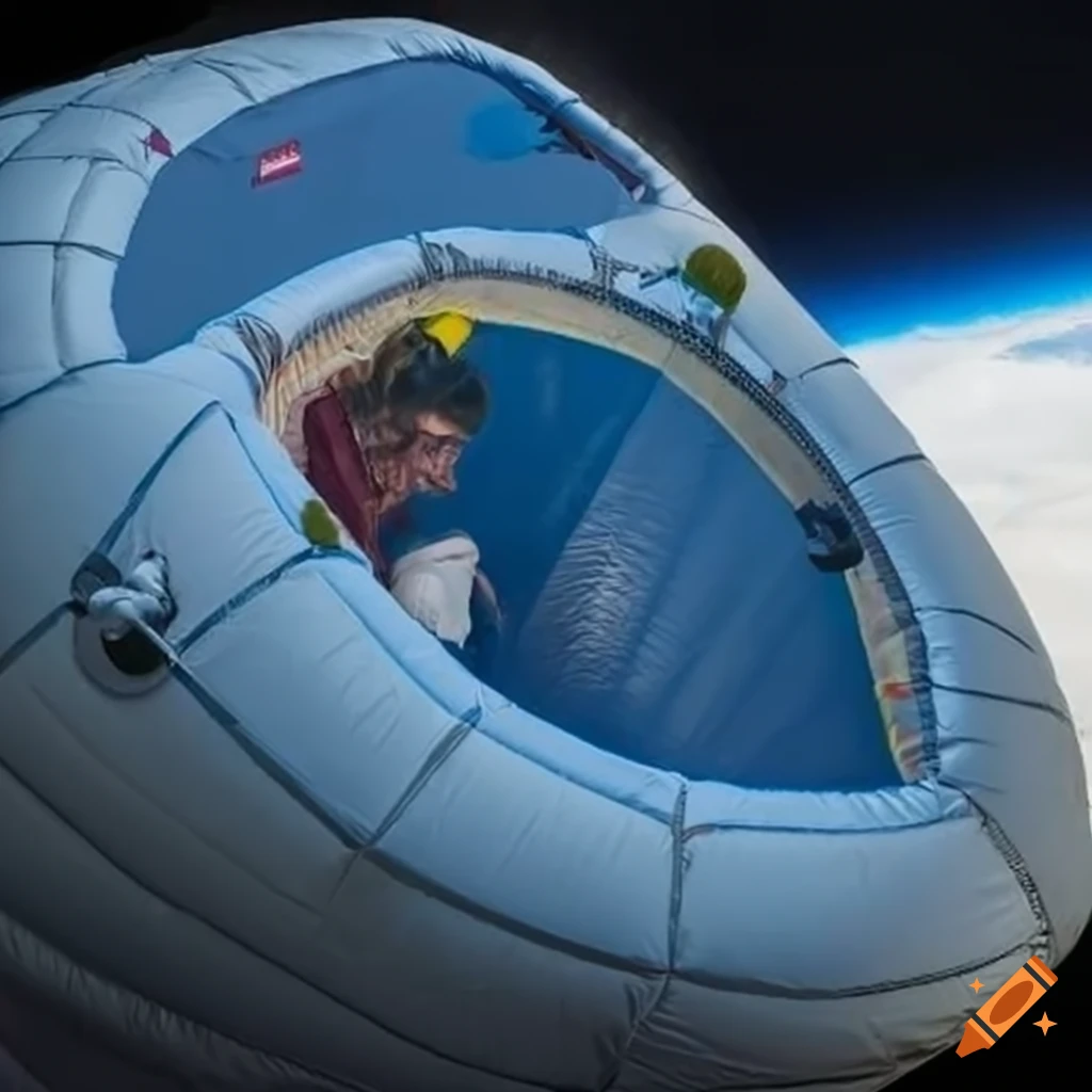 Emergency pod in outer space on Craiyon