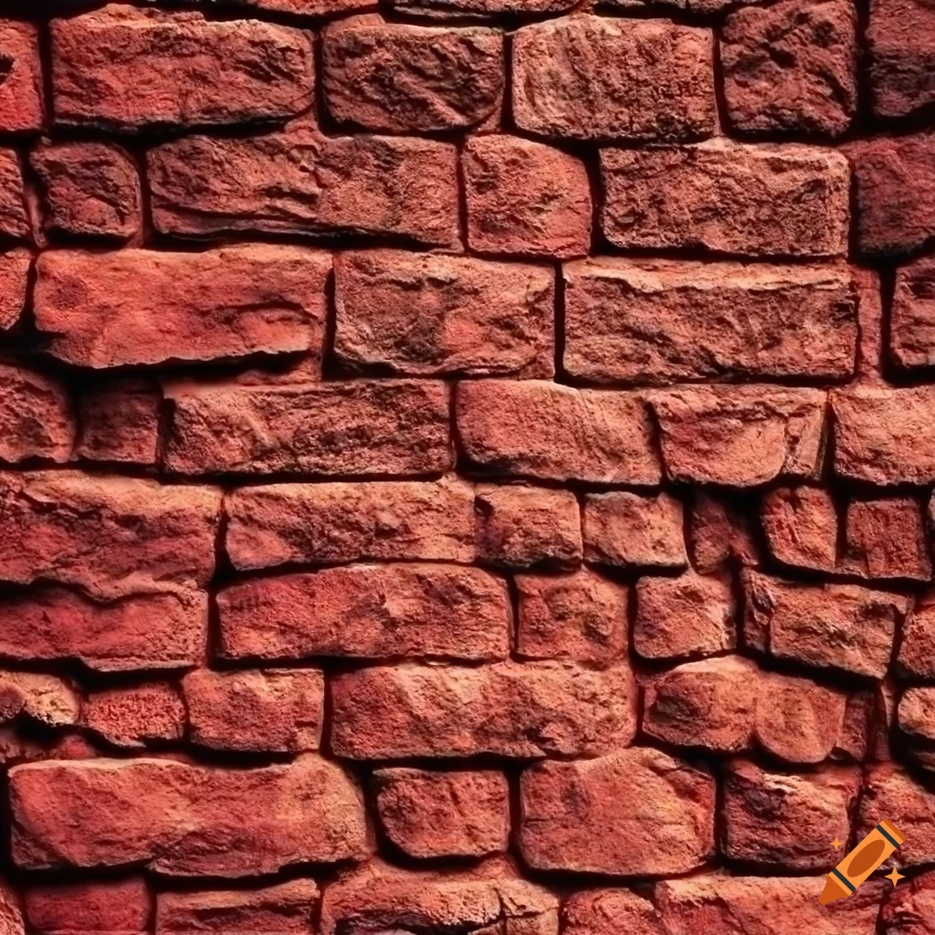 Red stone wall texture on Craiyon