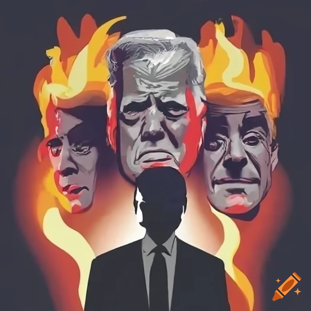 Donald Trump versus Joe Biden in an action-packed movie poster against ...