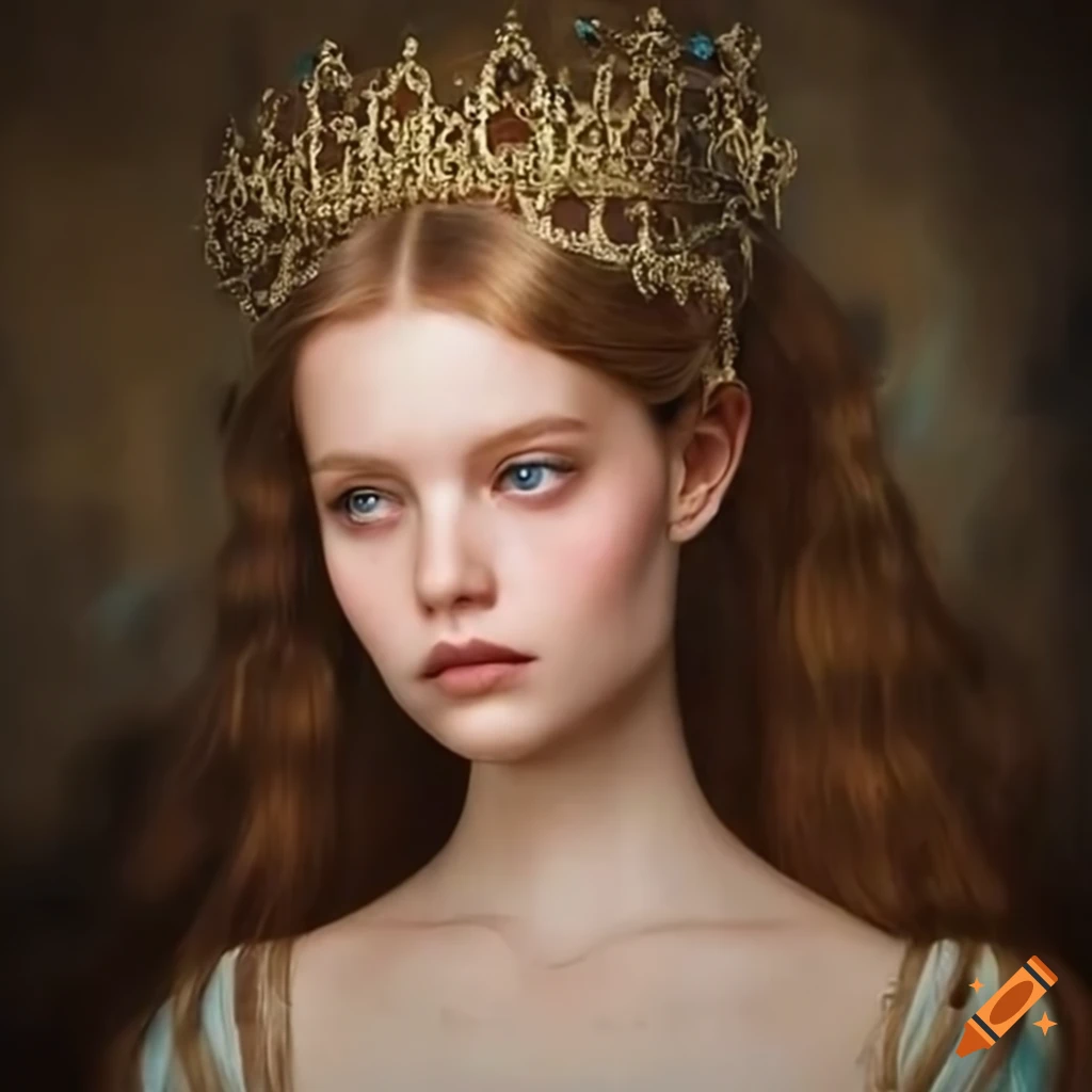 Renaissance-style painting of a princess resembling grace van dien on ...