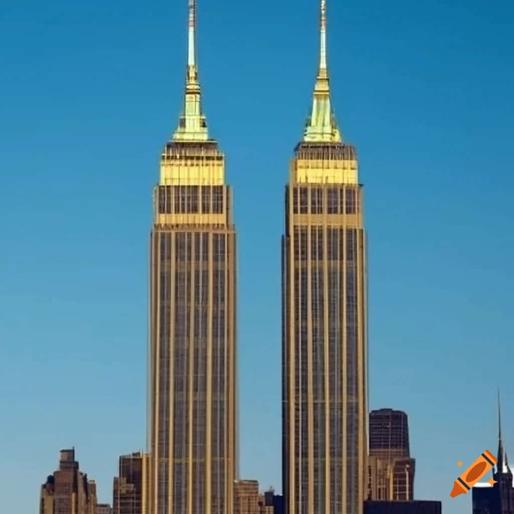 Twin empire state buildings on Craiyon