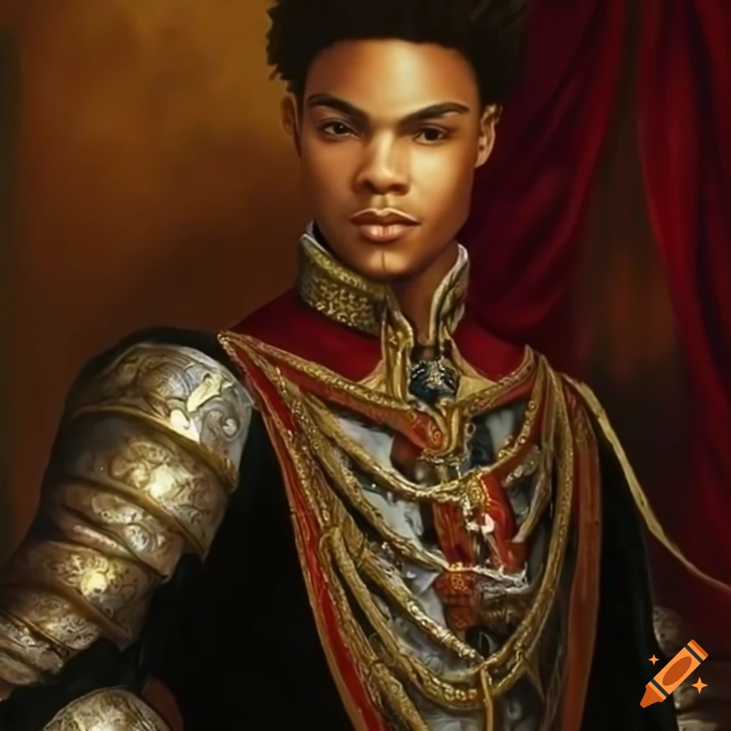 Handsome male prince in a fantasy renaissance painting on Craiyon