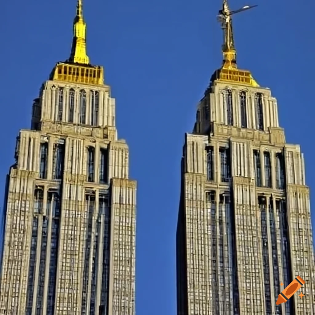 Twin empire state buildings on Craiyon