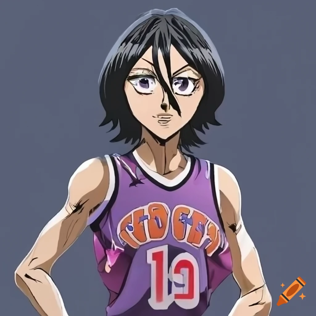 Character inspired by Rukia Kuchiki with original basketball shirts and ...