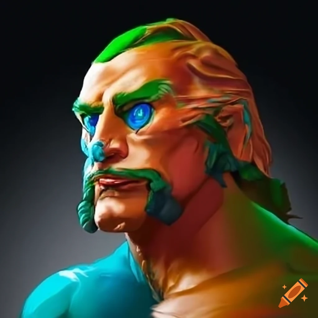 Illustration of mario and he-man together on Craiyon