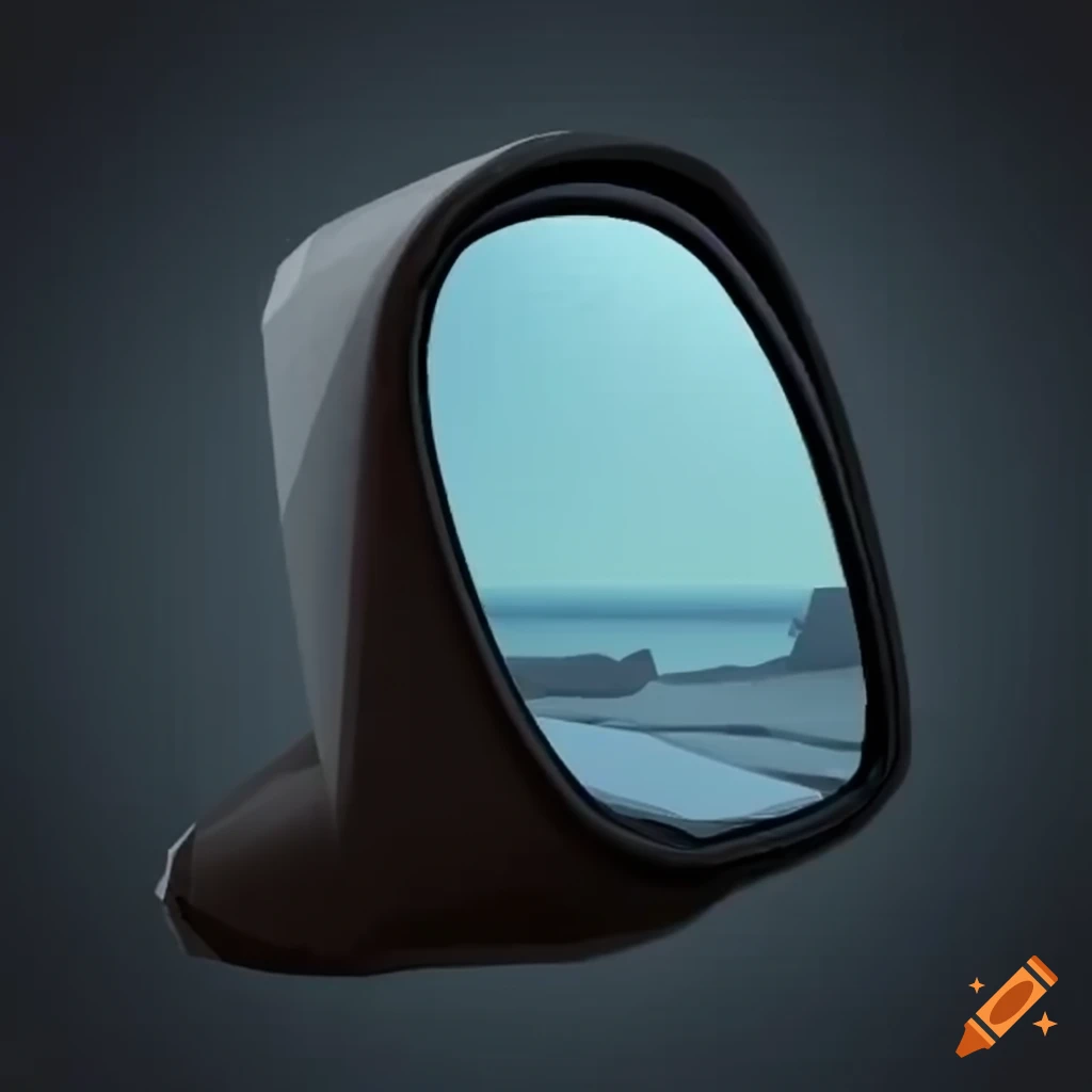 Low poly side rear view mirror on Craiyon