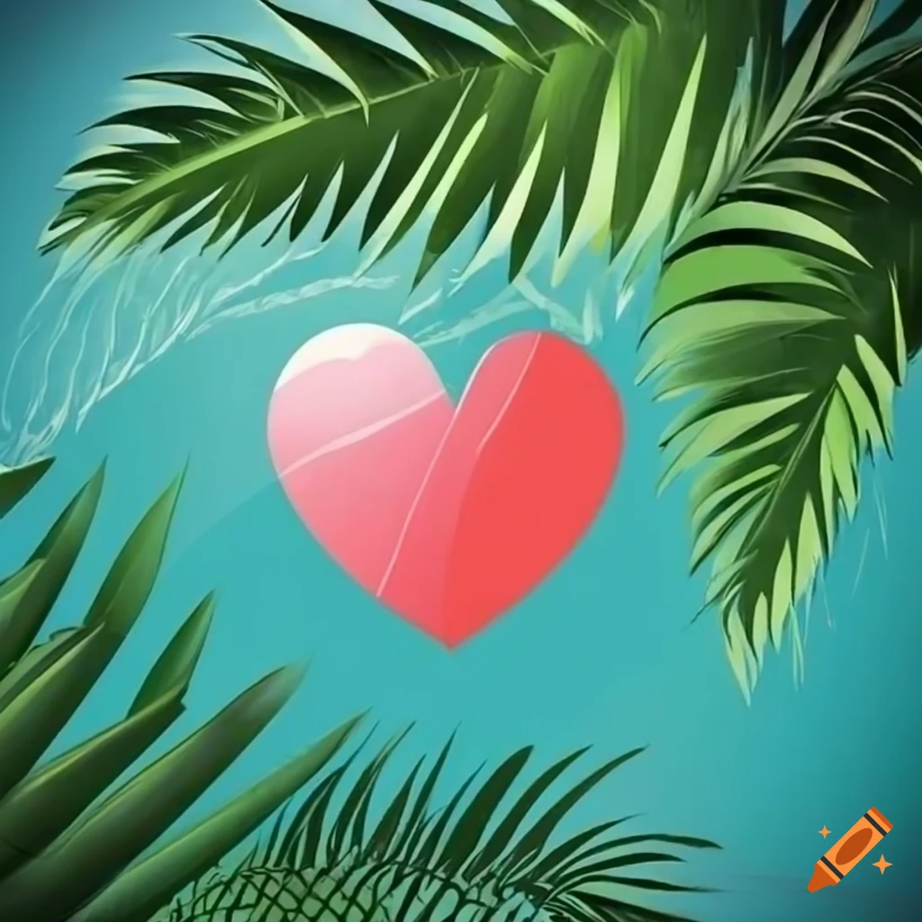 Valentine logo with a jungle theme on Craiyon