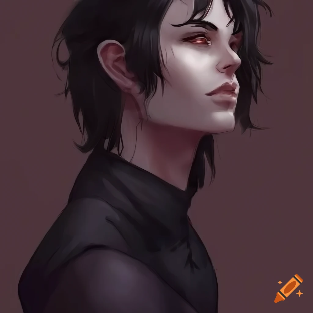 Illustration of handsome androgynous male with magic and elegant ...