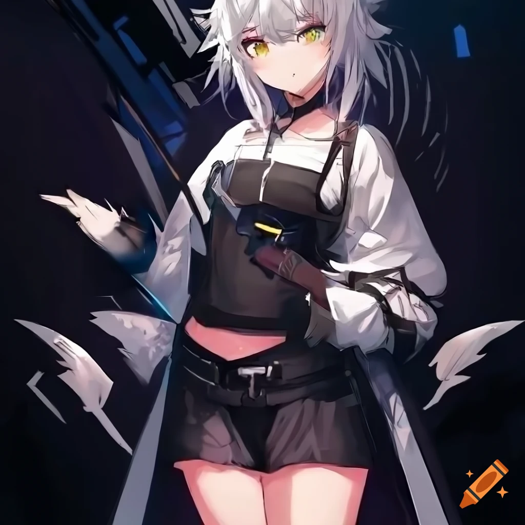 Arknights anime girl character on Craiyon