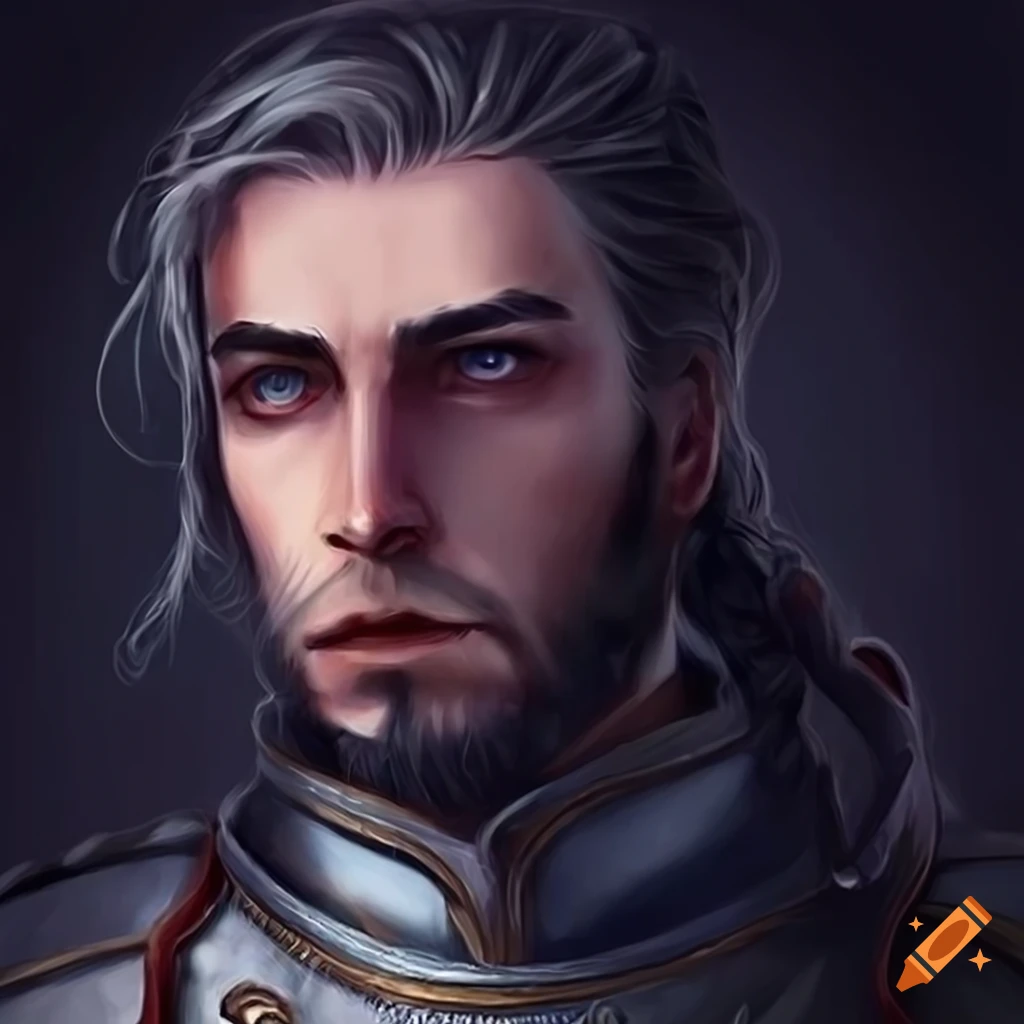 Ghost interpretation of a strong and handsome high knight with braided ...